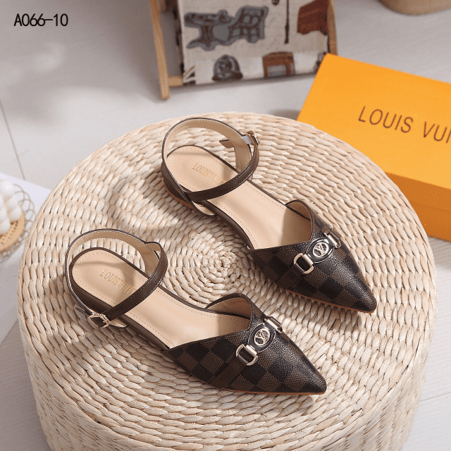 Sepatu LV Louis Vuitton Strap Sandal A066-10 Semi Platinum (Kode ...