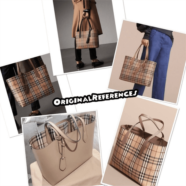 Tas Burberry Reversible Tote Leather Bag 8082 Semi Platinum (Kode ...