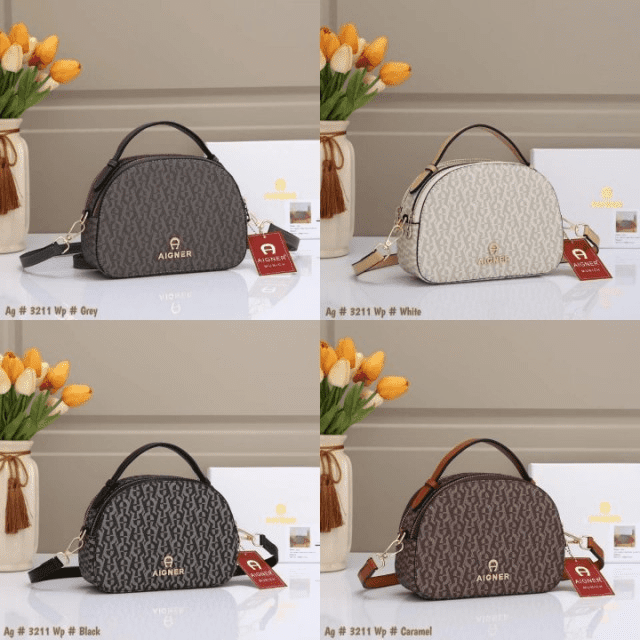 Tas Aigner Backpack Bucket Bag With Pouch in Signature Coated Canvas ...