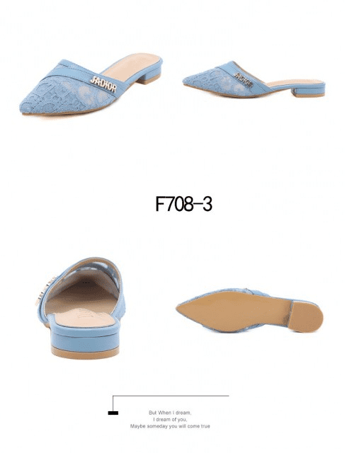 Sepatu Dior Ja'dior Mesh And Leather Slingback Heel F708-3 Semi Premium ...