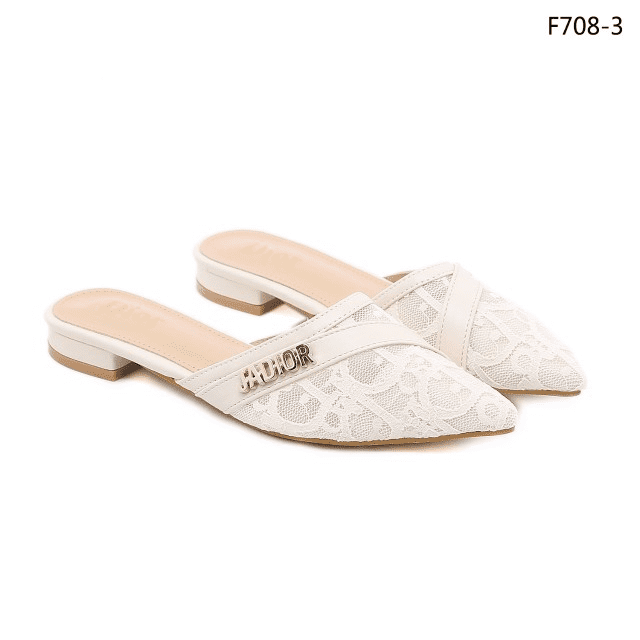 Sepatu Dior Ja'dior Mesh And Leather Slingback Heel F708-3 Semi Premium ...
