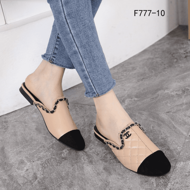 Sepatu Chanel Lambskin Quilted Chain Mules F777-10 Semi Premium (Kode ...