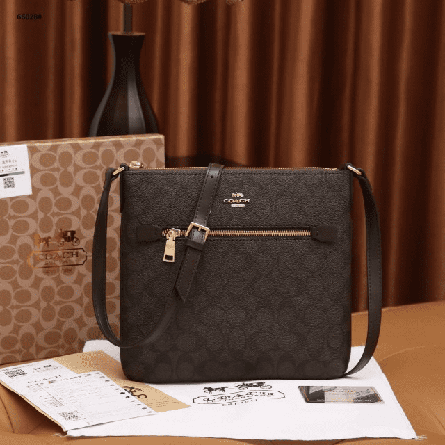 Tas Coach Rowan File Bag In Signature Canvas 66028 Semi Platinum (Kode ...