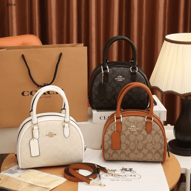 Tas Coach Sydney Satchel In Signature Canvas 6891 Semi Platinum (Kode ...