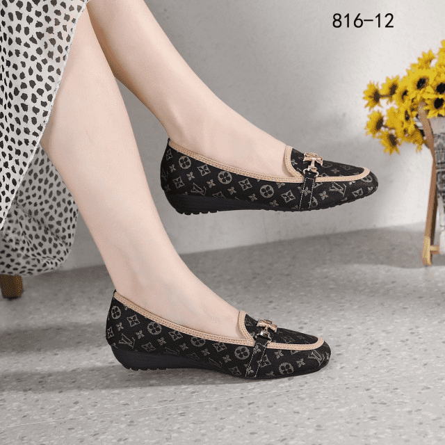 Sepatu LV Louis Vuitton Wedges 816-12 Semi Platinum (Kode: SLV212 ...