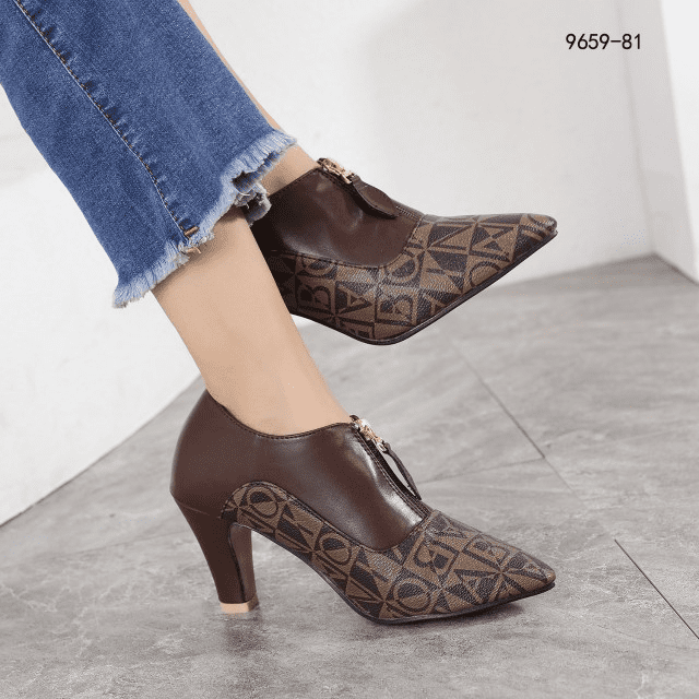 Sepatu Bonia Zipper Full Leather Heel Shoes 9659-81 Semi Premium (Kode ...