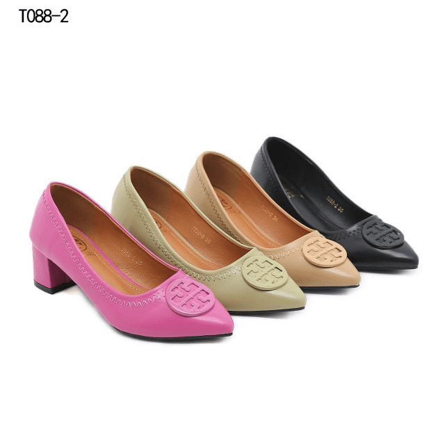 Sepatu Tory Burch Leather Block Heel Pumps T088-2 Semi Premium (Kode ...
