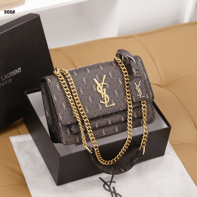 Tas YSL Yves Saint Laurent Monogram 866 Semi Platinum (Kode: YSL166 ...