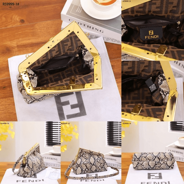 Tas Fendi First Snake Skin & FF Logo Clutch Bag R59999-1 Semi Premium ...