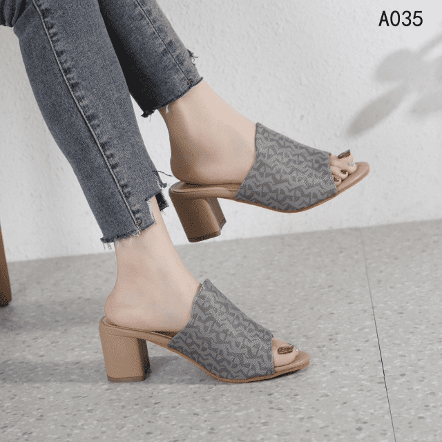 Sandal Aigner Bloch Heel Sandals in Signature Coated Canvas A305 Semi ...