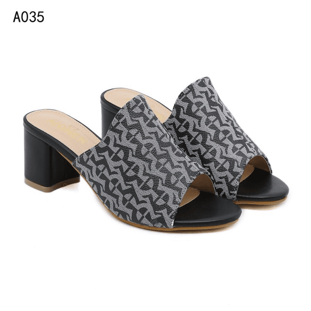 Sandal Aigner Bloch Heel Sandals in Signature Coated Canvas A305 Semi ...