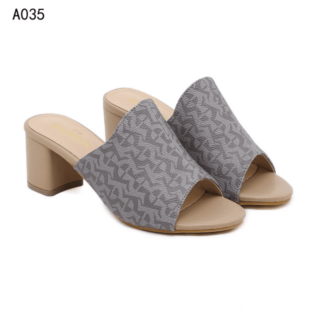 Sandal Aigner Bloch Heel Sandals in Signature Coated Canvas A305 Semi ...