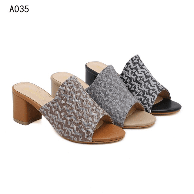 Sandal Aigner Bloch Heel Sandals in Signature Coated Canvas A305 Semi ...