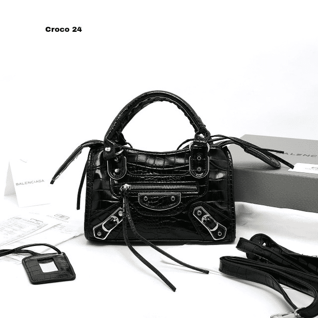 Tas Balenciaga Croco Classic Nano City Plan24 Semi Platinum (Kode ...