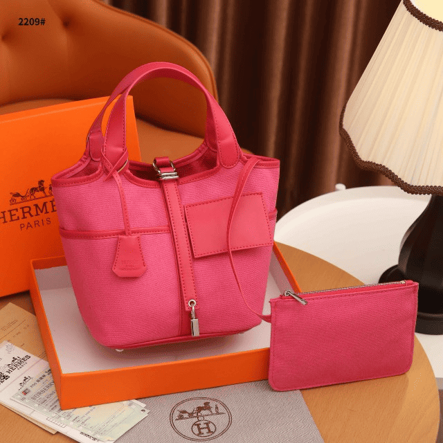 Tas Hermes New Picotin 2209 Semi Platinum (Kode: HER762) - TasKW.com