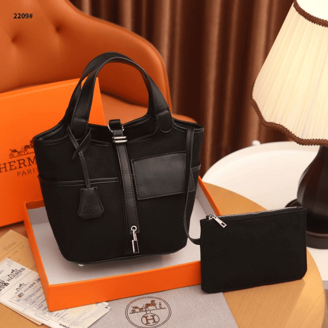 Tas Hermes New Picotin 2209 Semi Platinum (Kode: HER762) - TasKW.com