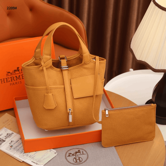 Tas Hermes New Picotin 2209 Semi Platinum (Kode: HER762) - TasKW.com