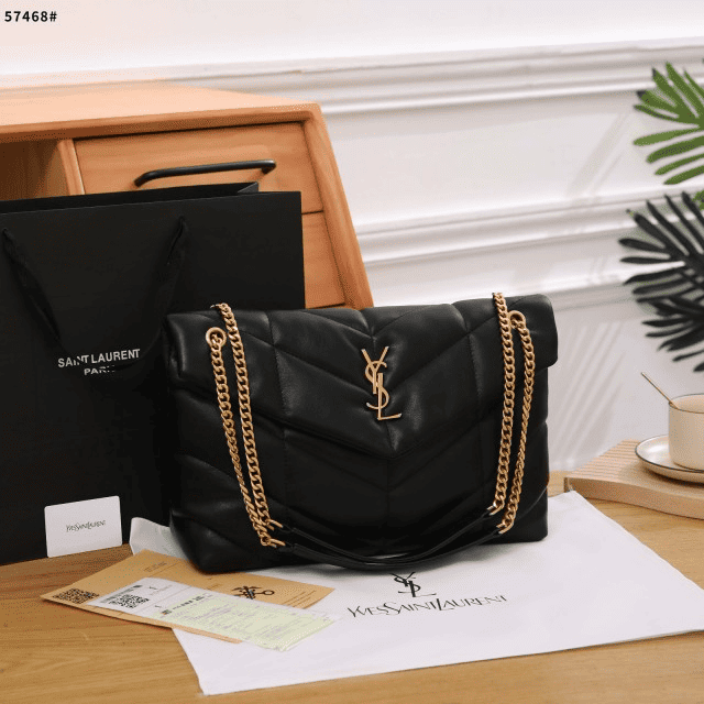 Tas YSL Loulou Puffer 57468 Semi Platinum (Kode: YSL184) - TasKW.com