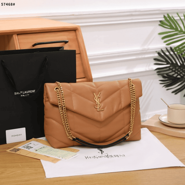 Tas YSL Loulou Puffer 57468 Semi Platinum (Kode: YSL184) - TasKW.com