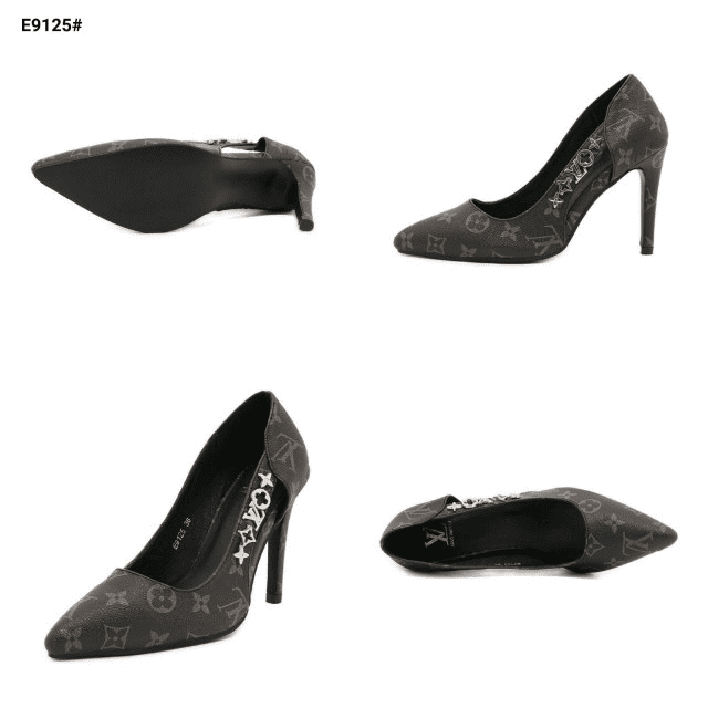 Sepatu Lv Louis Vuitton Signature Pumps Women's Shoes E9125 Semi ...