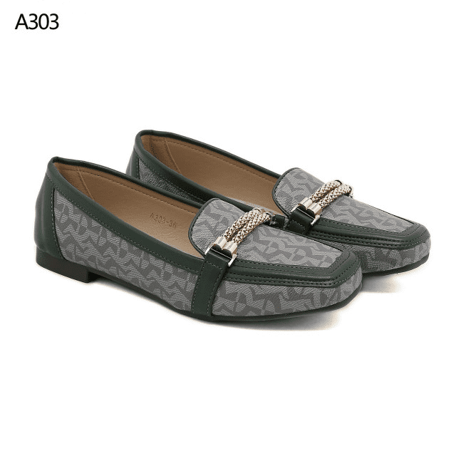 Sepatu Aigner Chain Loafers in Signature Coated Canvas A303 Semi ...