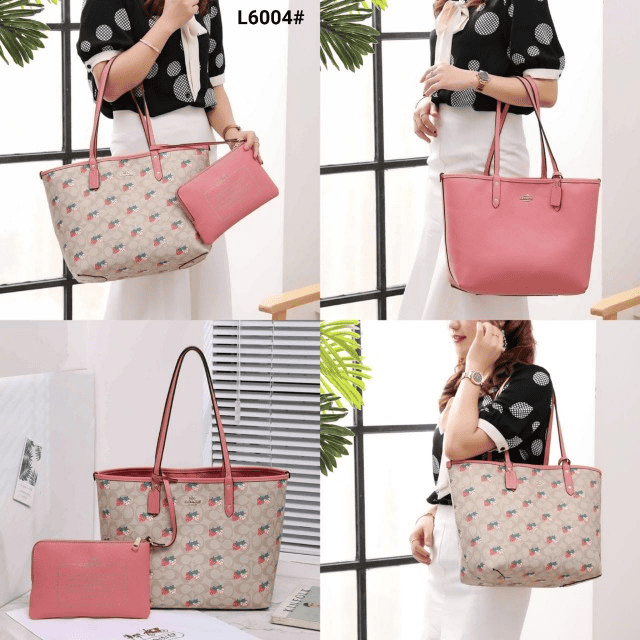 Tas Coach Reversible Back and Forth Tote Bag Strawberry Edition Set ...