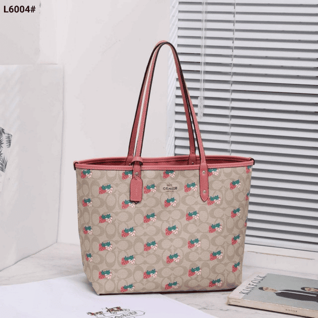 Tas Coach Reversible Back and Forth Tote Bag Strawberry Edition Set ...
