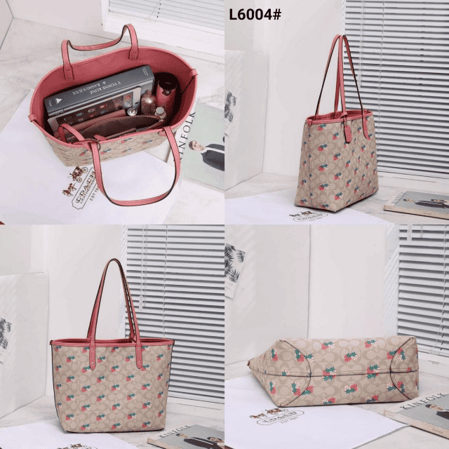 Tas Coach Reversible Back and Forth Tote Bag Strawberry Edition Set ...