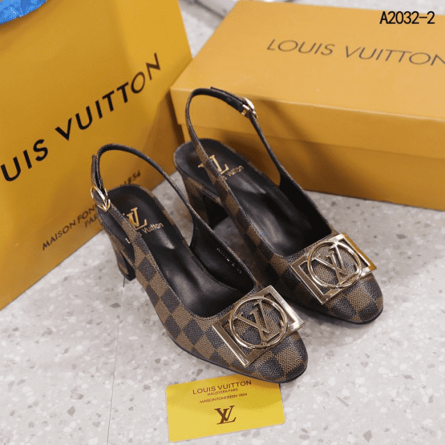 Sepatu LV Louis Vuitton A2032-2 Heels Semi Platinum (Kode: SLV255 ...
