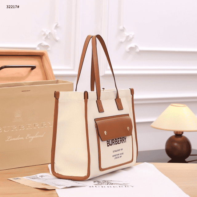 Tas Burberry 32217 Tote Bag Semi Platinum (Kode: BUR148) - TasKW.com