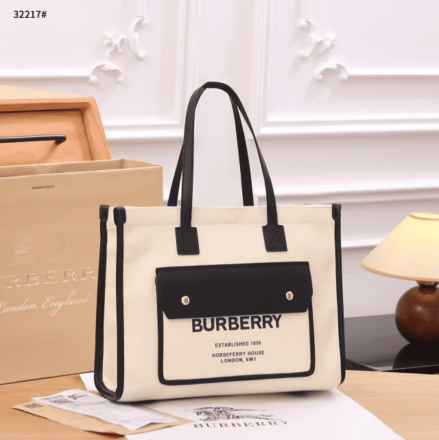 Tas Burberry 32217 Tote Bag Semi Platinum (Kode: BUR148) - TasKW.com