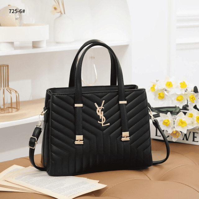 Tas YSL 725-6 Yvest Saint Laurent Quilted Top Handle Tote Bag Semi ...