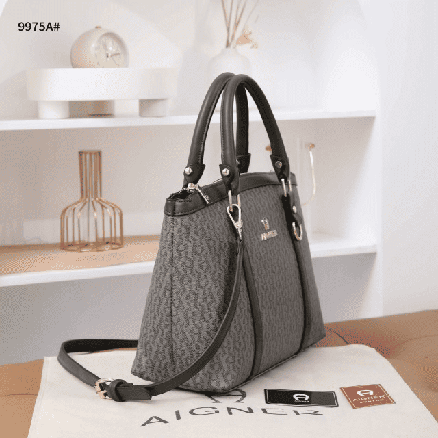Tas Aigner 9975A Tote With Slingbag in Signature Coated Canvas Semi ...