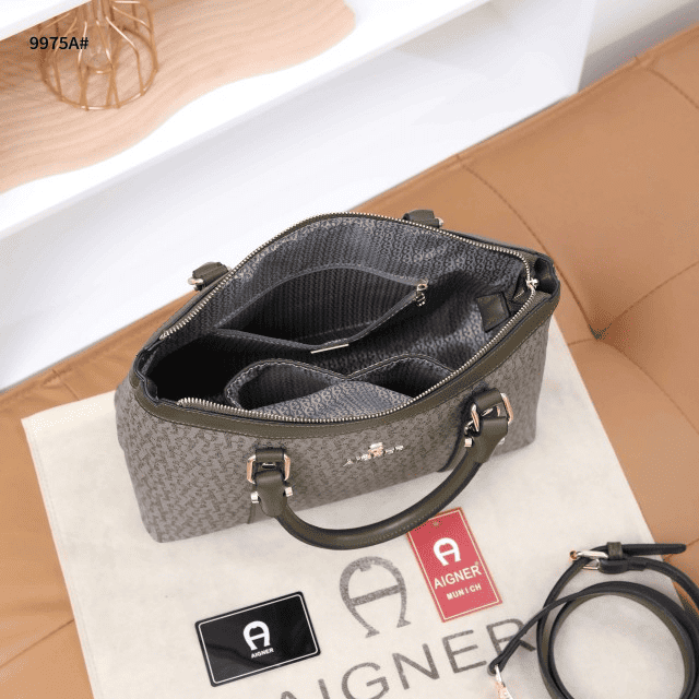 Tas Aigner 9975A Tote With Slingbag in Signature Coated Canvas Semi ...