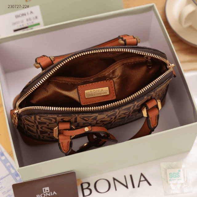 Tas Bonia 230727-22 Alma Mini Bag in Monogram Semi Platinum (Kode ...