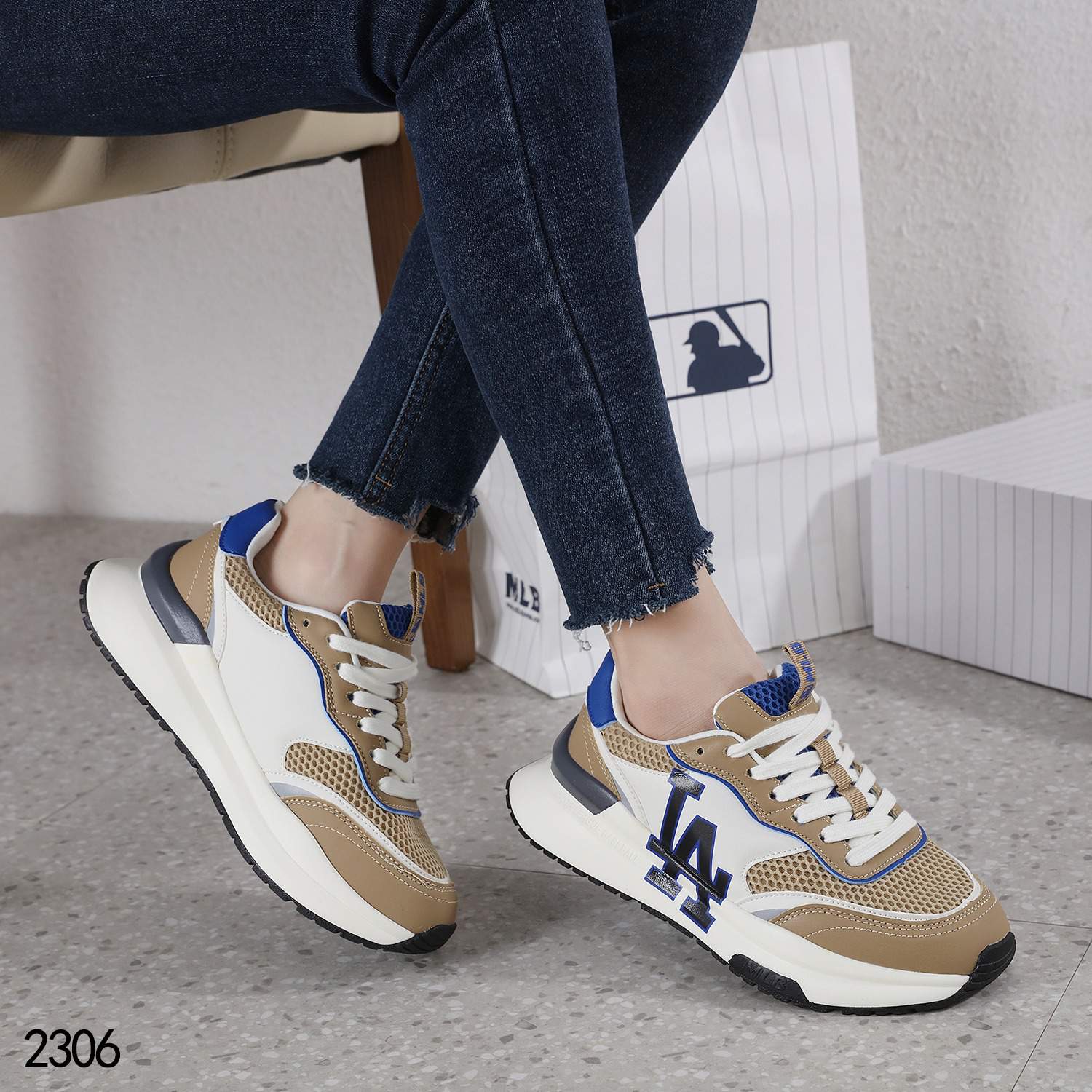 Sepatu MLB 2306 Los Angeles & New York Dodgers MLB Chunky Runner Liner ...
