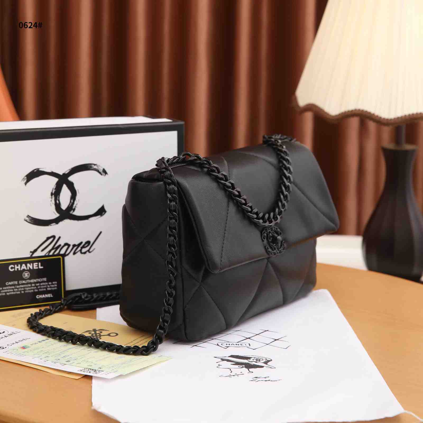 Tas Chanel 0624 19 So Black Semi Platinum (Kode: CHA534) - TasKW.com