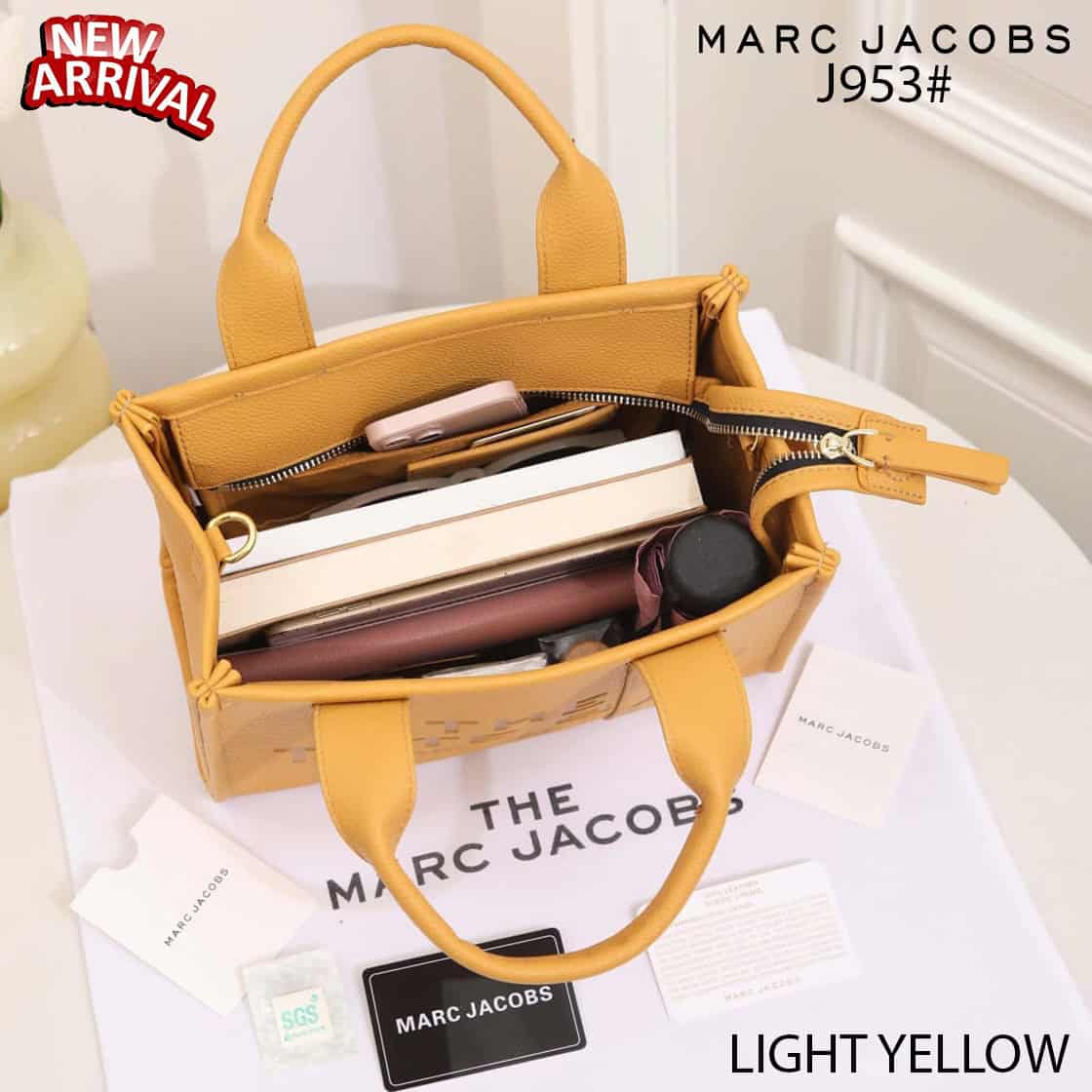 Tas Marc Jacobs The Clemence Leather Medium Tote Bag J953 Semi Original ...