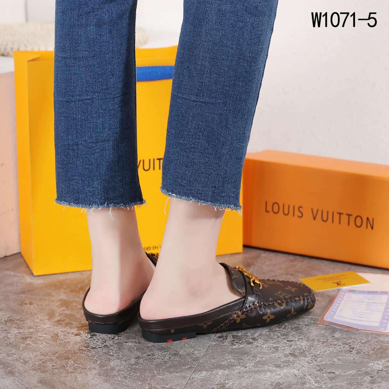 Sepatu Louis Vuitton Lv Slip On Loafers Cofy Flats Fullset W1071-5 Semi ...