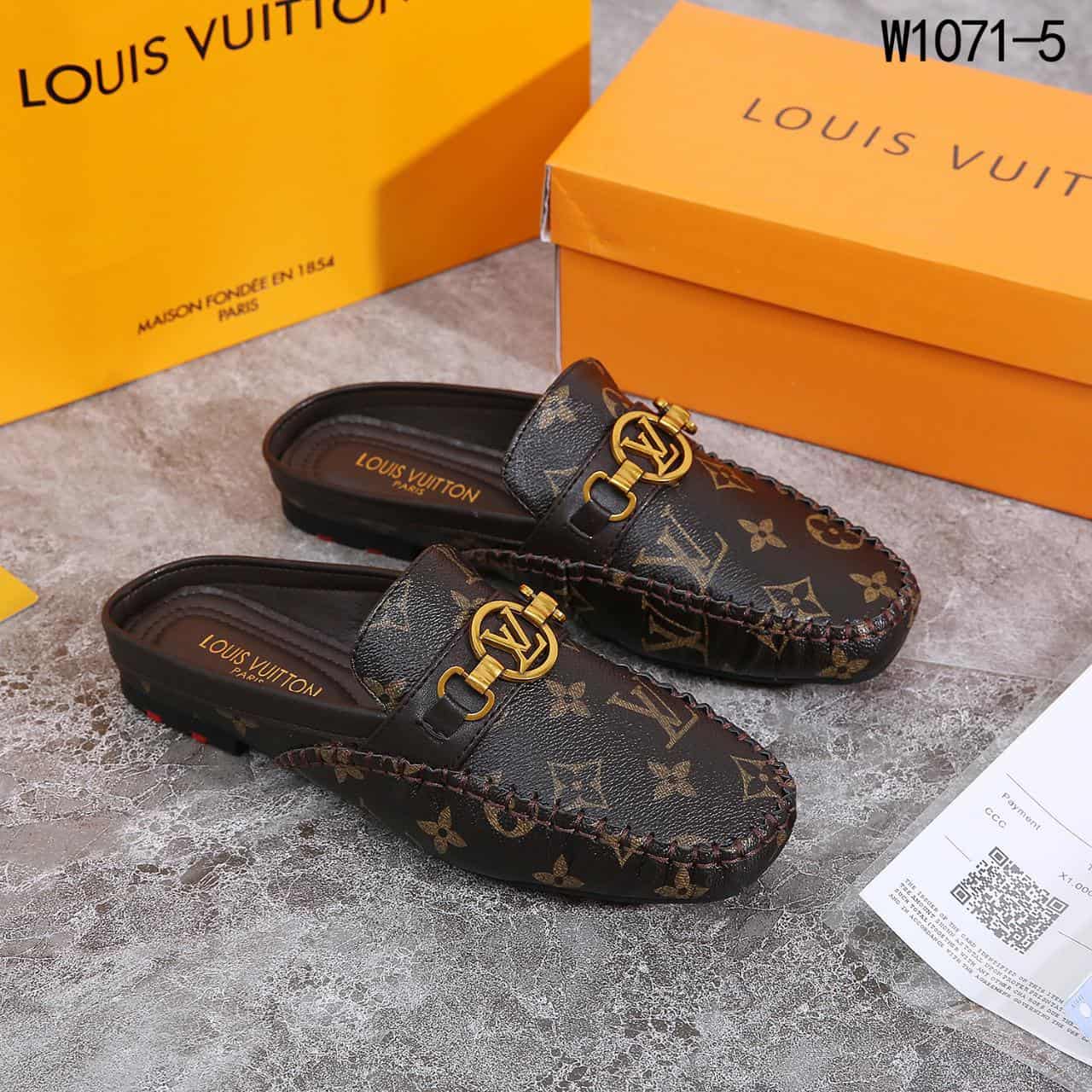 Sepatu Louis Vuitton Lv Slip On Loafers Cofy Flats Fullset W1071-5 Semi ...