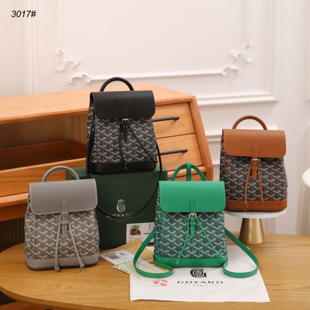 Tas Goyard 3017 Alpin Coated Canvas Mini Backpack Semi Platinum (Kode ...