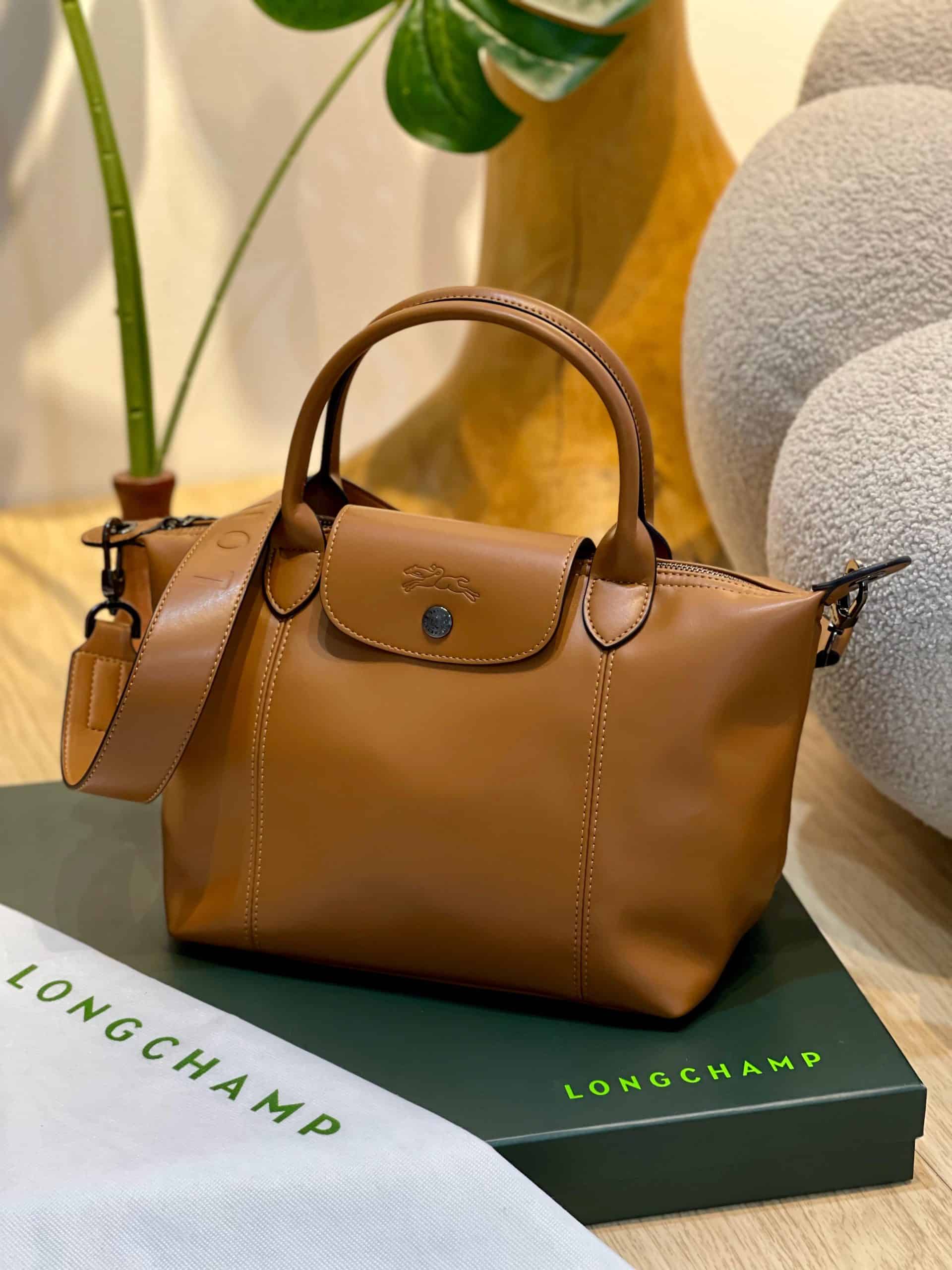 Tas Longchamp Le Pliage Cuir Leather Medium Bag With Box Ss24 #704 Semi Premium (Kode: LGC120 ...