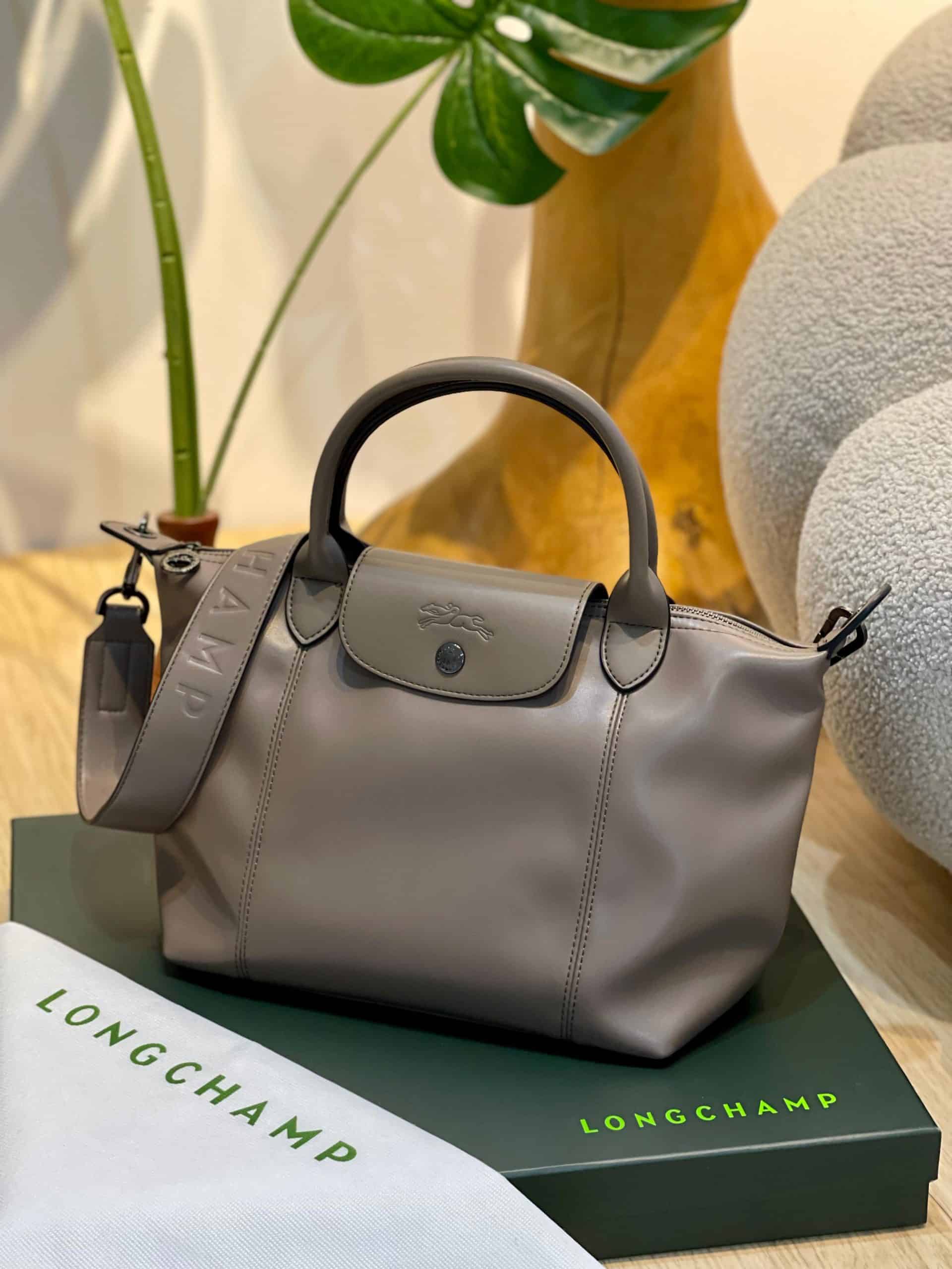 Tas Longchamp Le Pliage Cuir Leather Medium Bag With Box Ss24 #704 Semi Premium (Kode: LGC120 ...