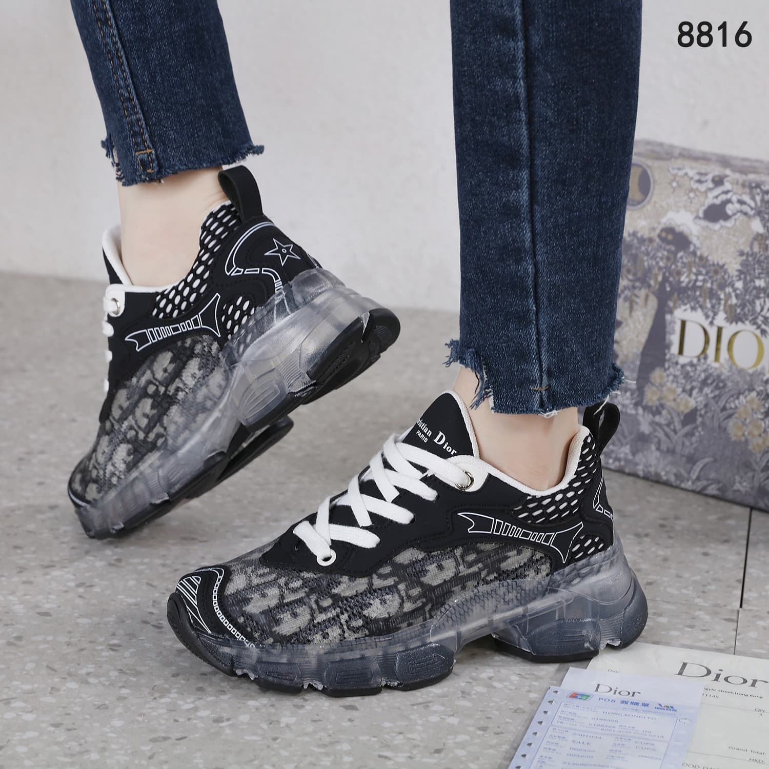 Sepatu Dior 8816 Vibe Sneaker Dior Oblique Technical Fabric And ...