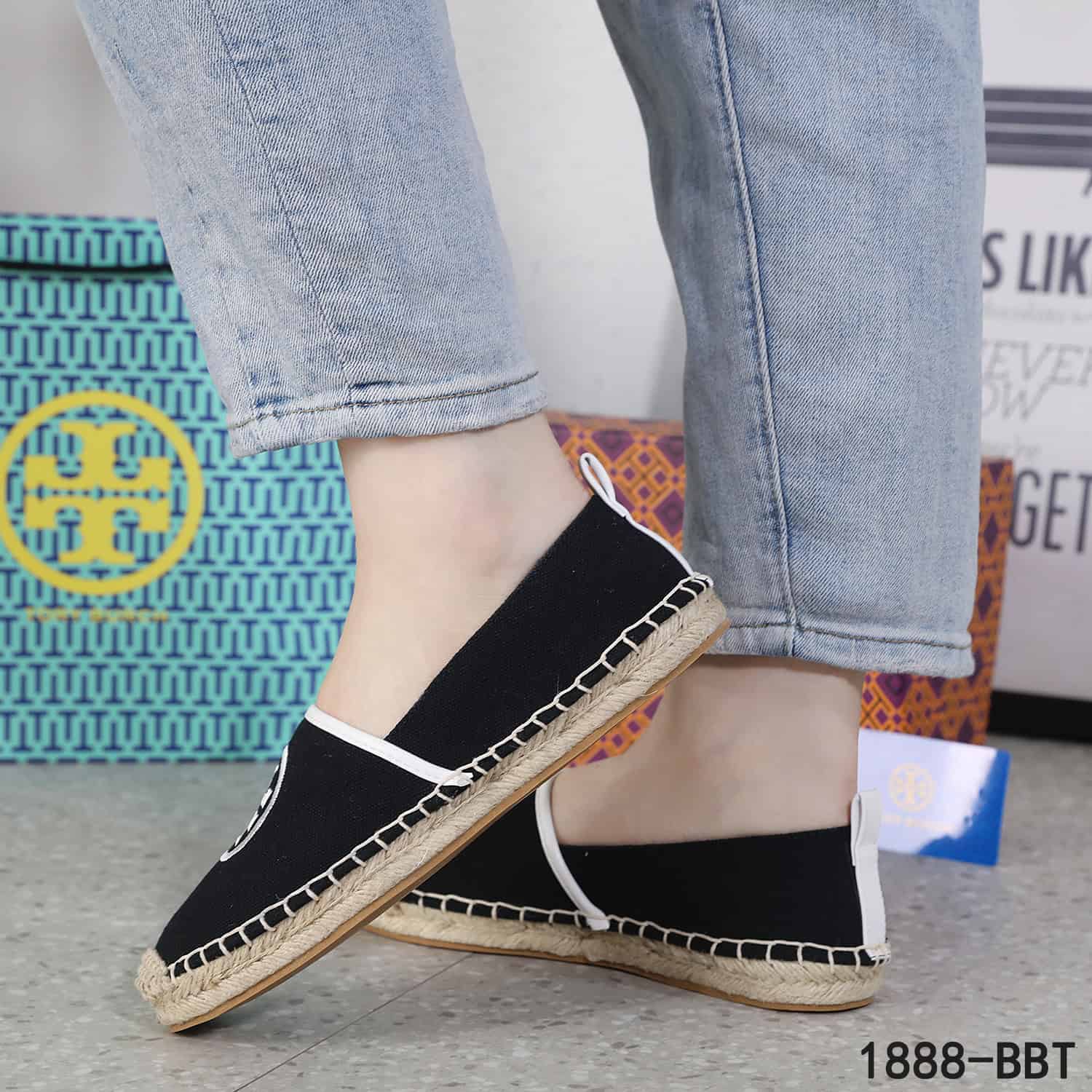 Sepatu Tory Burch 1888-BBT Espadrilles Semi Platinum (Kode: TRB309 ...
