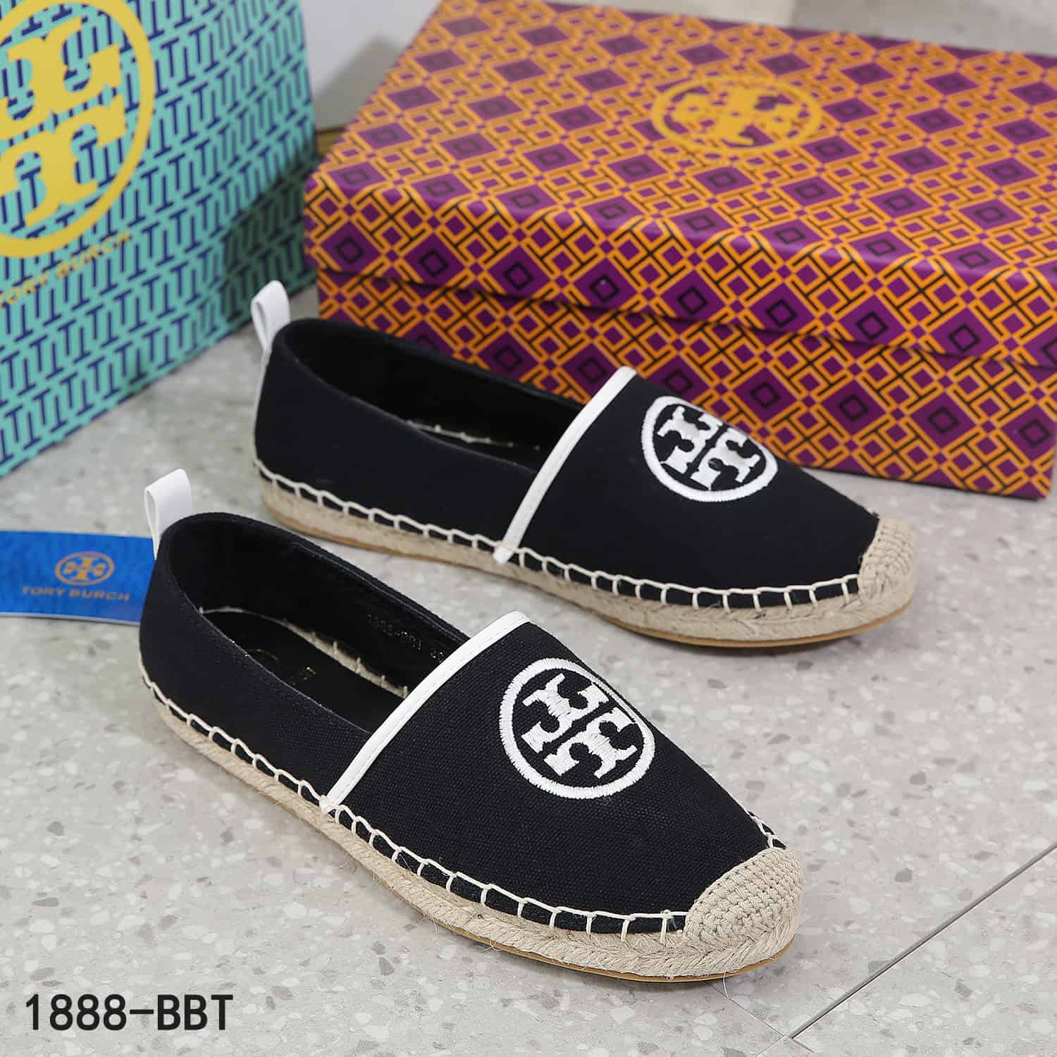Sepatu Tory Burch 1888-BBT Espadrilles Semi Platinum (Kode: TRB309 ...