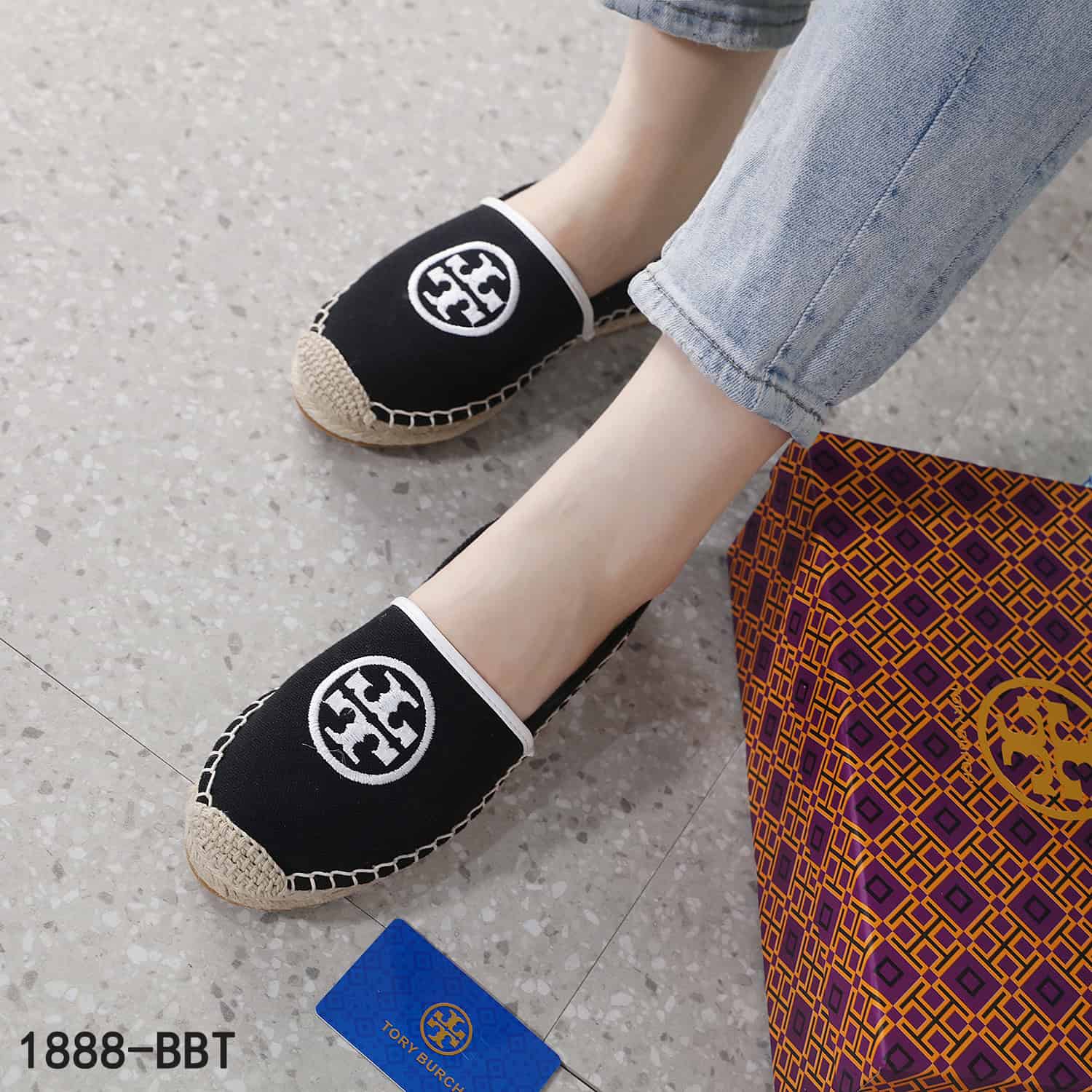 Sepatu Tory Burch 1888-BBT Espadrilles Semi Platinum (Kode: TRB309 ...
