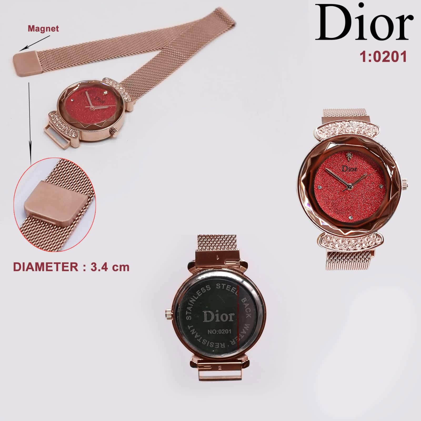 Jam Tangan Dior 0201 Super (Kode: JMT187) - TasKW.com