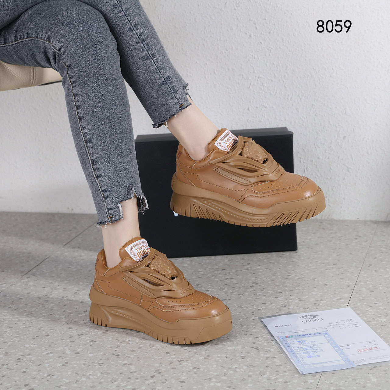 Sepatu Versace 8059 Odissea Sneaker Semi Platinum (Kode: VER115 ...