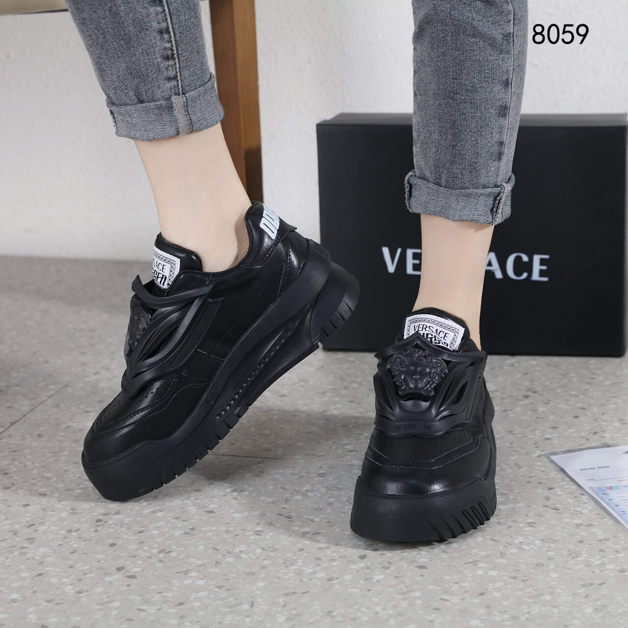 Sepatu Versace 8059 Odissea Sneaker Semi Platinum (Kode: VER115 ...